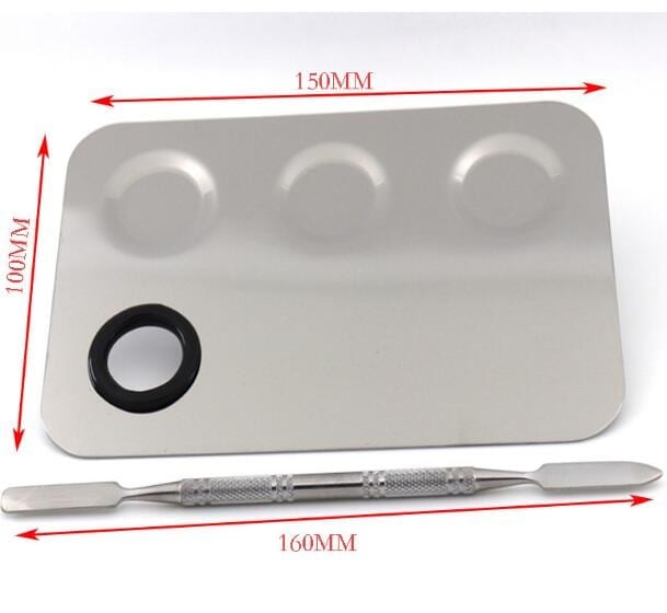 Glowii Metal Steel Stainless Makeup Artist Mixing Palette #4 - Colour ...