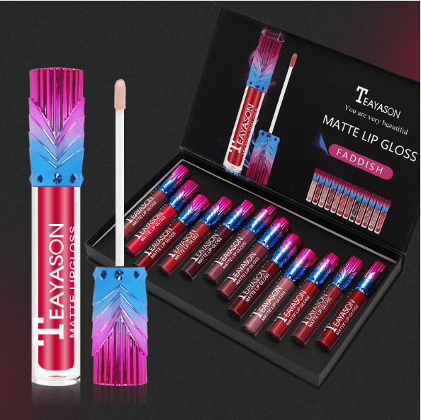 Teayason 12pcs Matte Lip Gloss Gift Set (damaged outer package ...