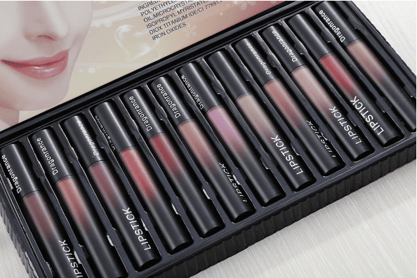 Teayason 12 Colours Gradient Tube Matte n Shimmer Liquid Lipstick Gift ...