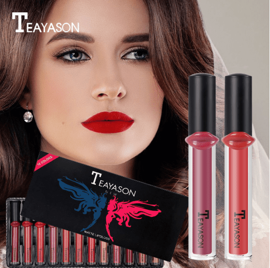 Teayason 12pcs Matte Liquid Lipstick Set - Colour Zone Cosmetics