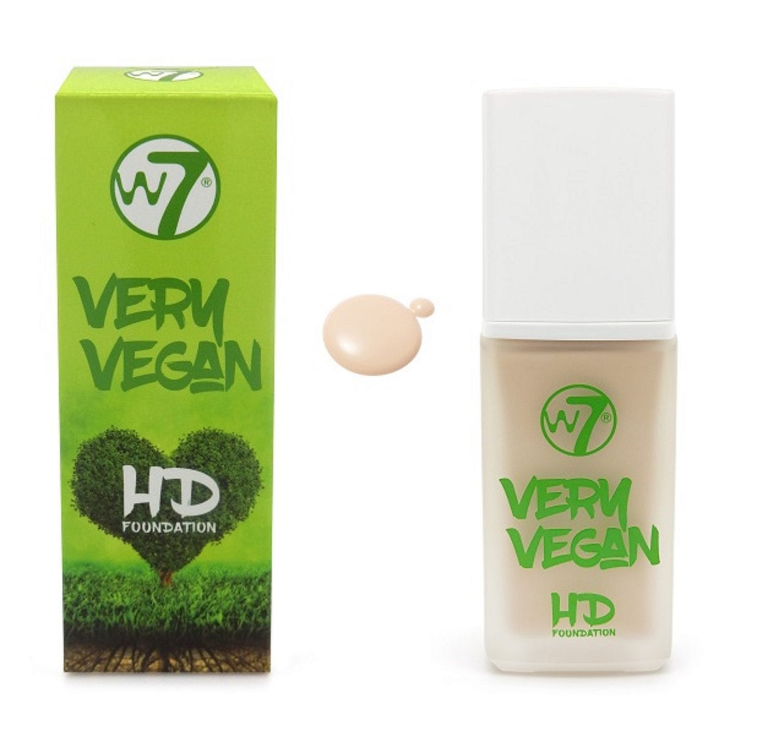 W7 Very Vegan HD Foundation - Bare Buff - Colour Zone Cosmetics