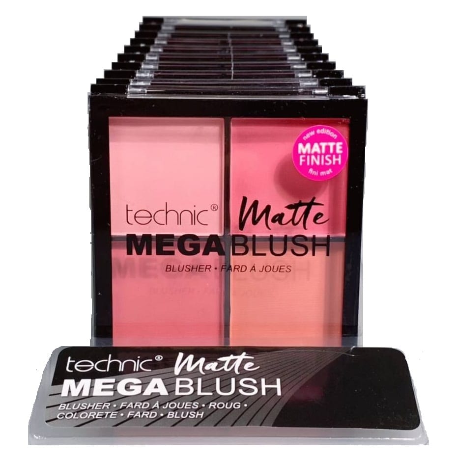 Technic Matte Mega Blush Quad (10 Units with tray) - Colour Zone Cosmetics