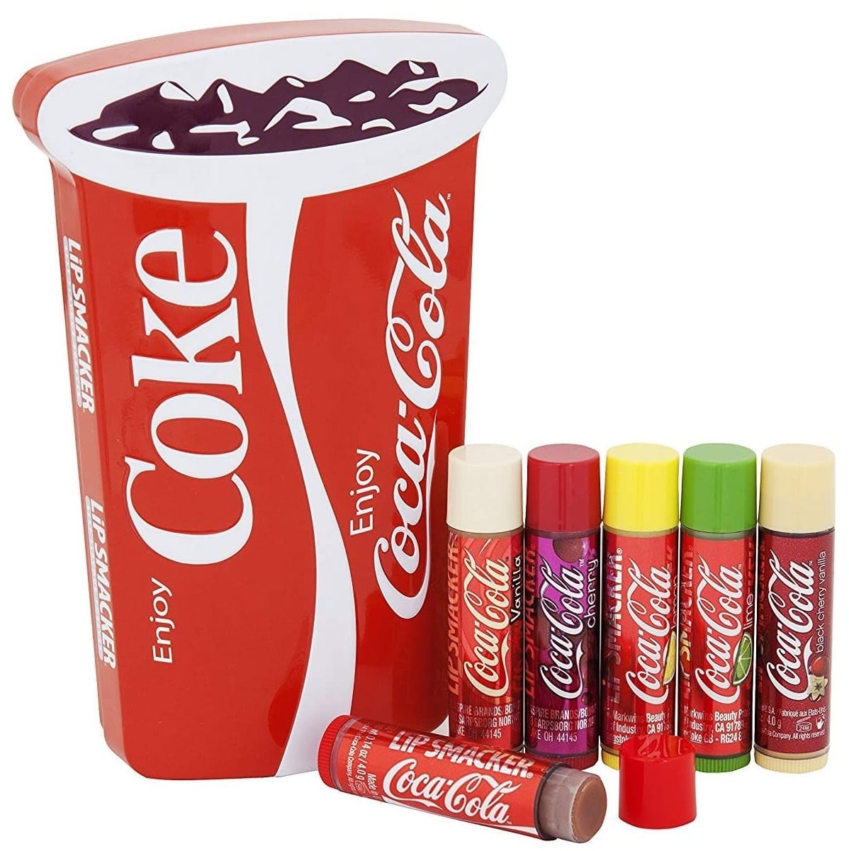 Lip Smacker Coca-Cola Tin 6pcs Lip Balm Set - Colour Zone Cosmetics