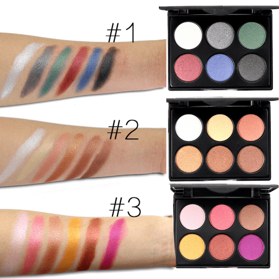 PopFeel 6 Colours Shimmering Eyeshadow Palette (choose shade) - Colour ...