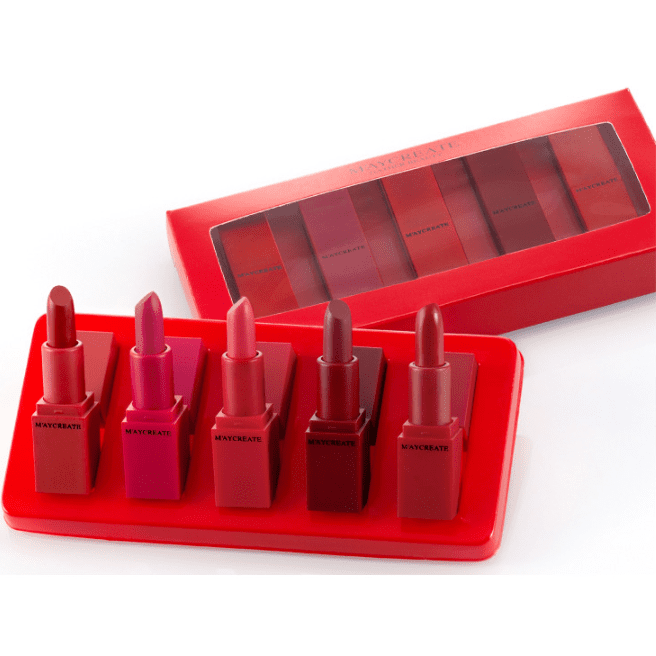 MayCreate 5pcs Rich Colour Moisture Matte Lipstick Set - Colour Zone ...