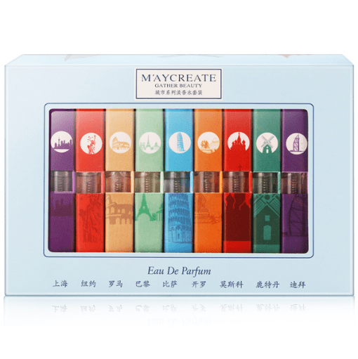 MayCreate 9pcs Mini Travel Friendly City Perfume Gift Set - Colour Zone ...