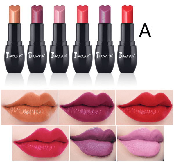Teayason 6pcs Cute Kitten Matte Lipstick Set A - Colour Zone Cosmetics