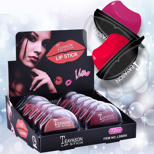 Teayason Unique Lip Shaped Easy To Apply Matte Finish Lipsticks (12pcs ...