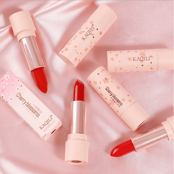 Kaqili 6pcs Pink Cherry Blossom Lipstick Gift Set - Colour Zone Cosmetics