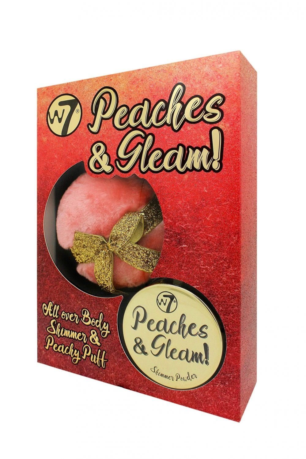 W7 Peaches & Gleam Body Shimmer and Puff Gift Set - Colour Zone Cosmetics
