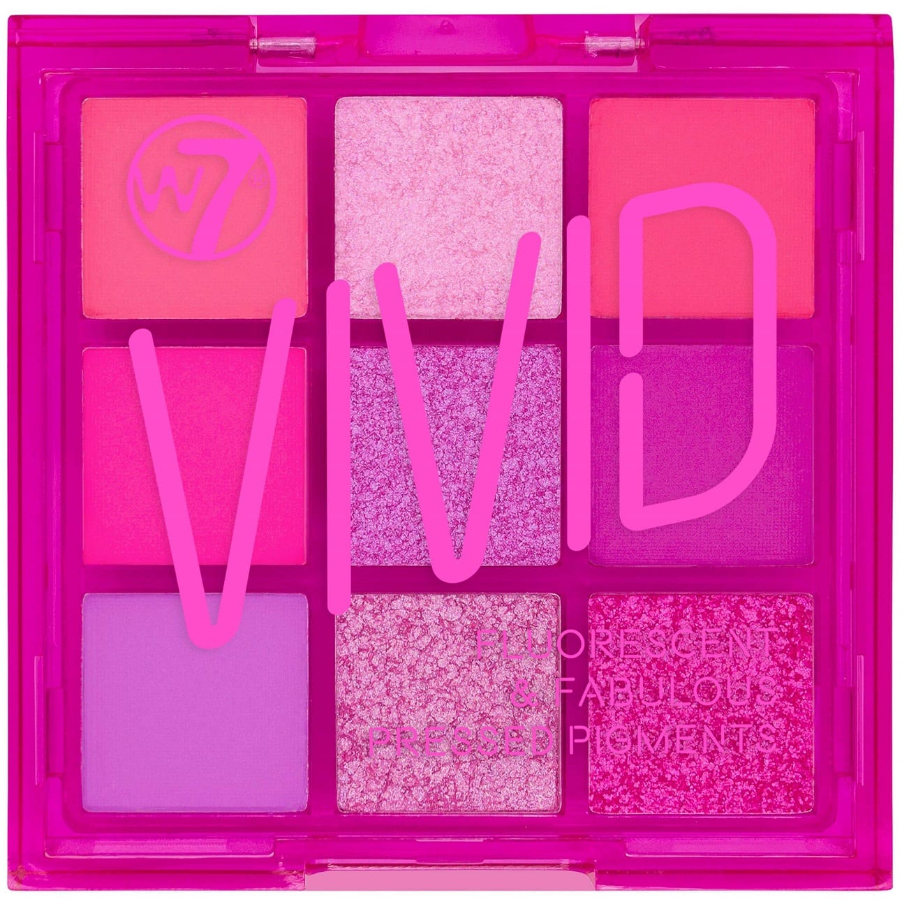 W7 Vivid Eyeshadow Palette - Punchy Pink - Colour Zone Cosmetics