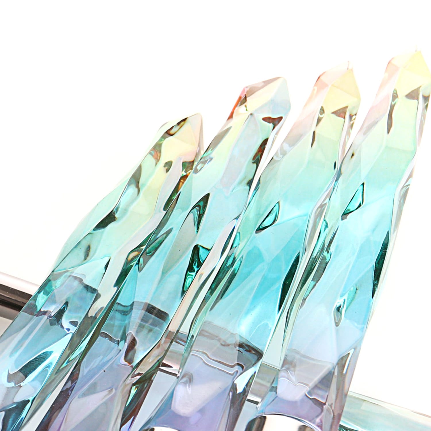 Glowii 10pcs Colourful Crystal Makeup Brush Set - Colour Zone Cosmetics