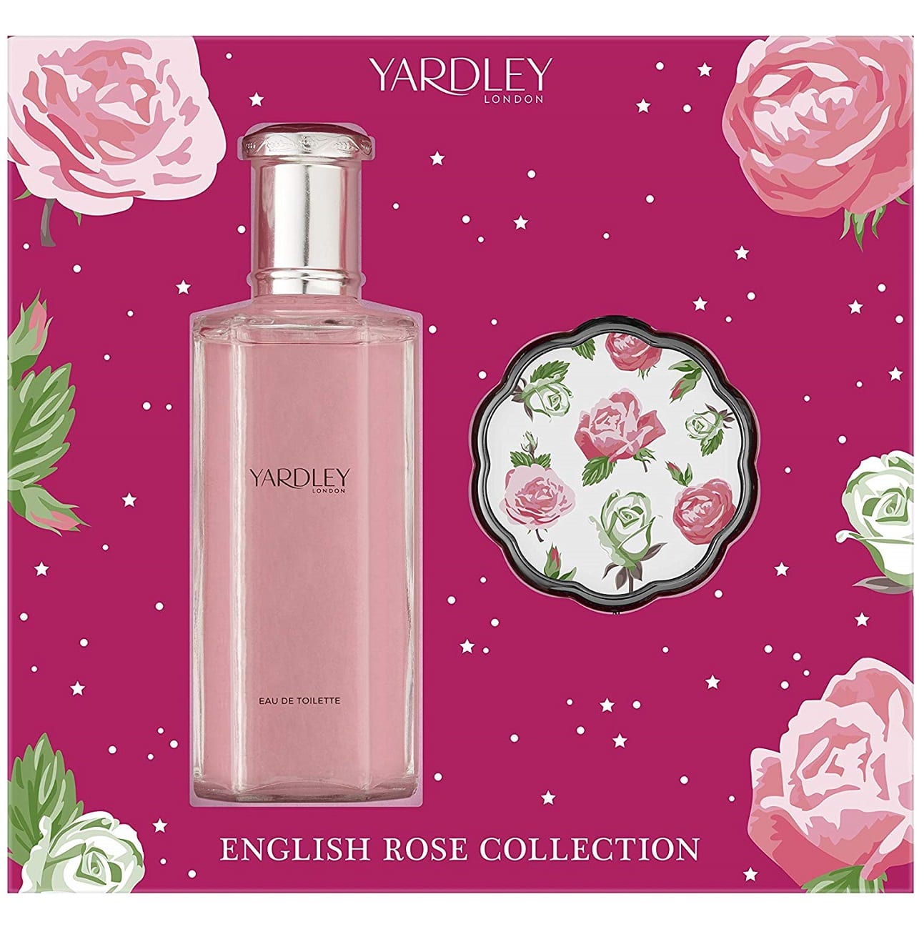 Yardley English Rose Collection 125ml EDT Perfume + Compact Mirror Gift ...