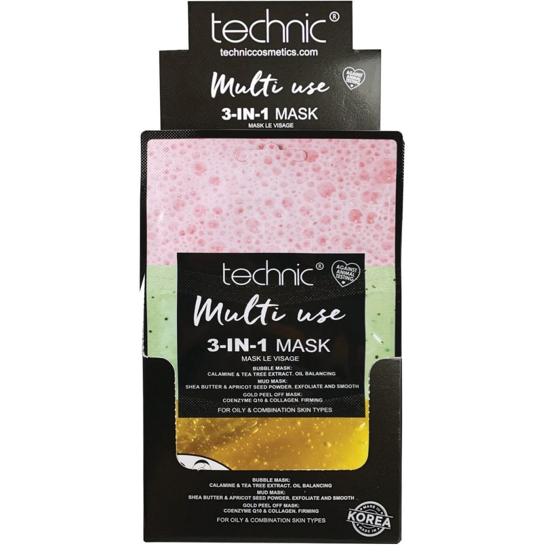 Technic Multi Use 3-In-1 Face Mask (24 units with tray) - Colour Zone ...