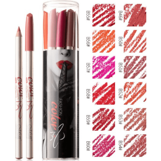 MeNow 12pcs Fashion Colour Soft Matte Multi-Purpose Lip Liner ...