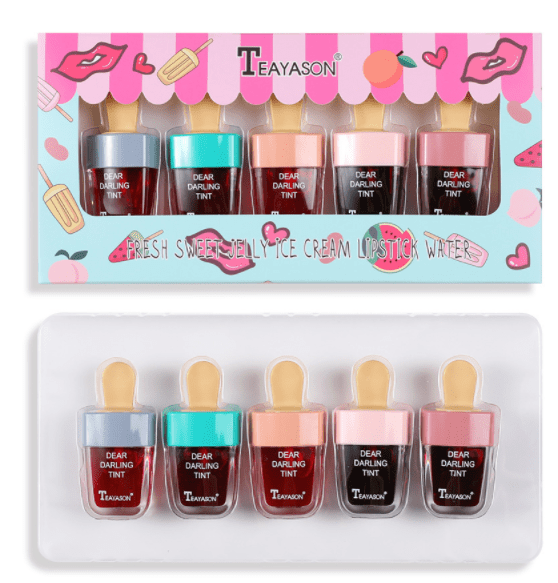 Teayason 5pcs Fruity Icelolly Dear Darling Lip Tint Gift Set - Colour ...