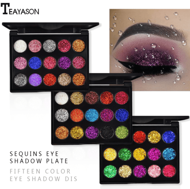 Teayason 15 Colours Glitter Mini Eyeshadow Palette (various shades to ...