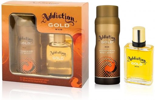 Addiction Gold 2pcs Gift Set For Men (50ml EDT Perfume + 150ml Body ...