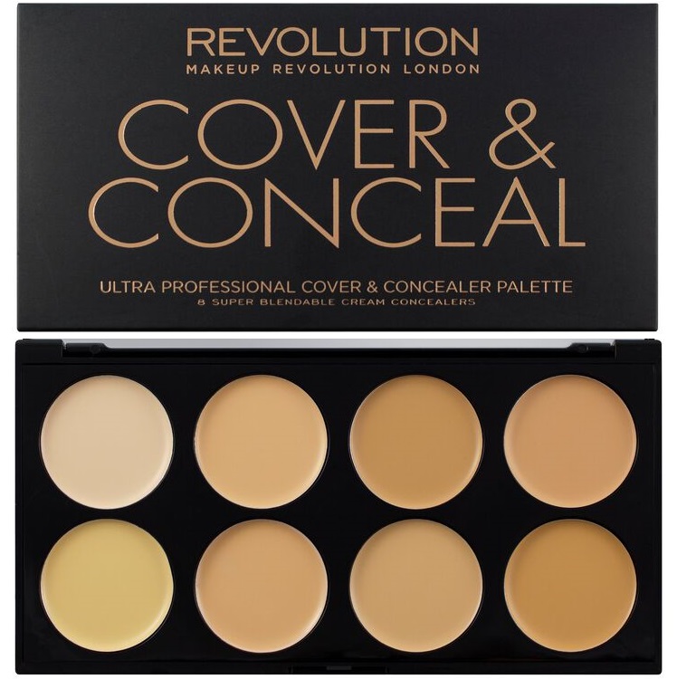 Revolution Ultra Cover and Conceal Palette - Light - Colour Zone Cosmetics
