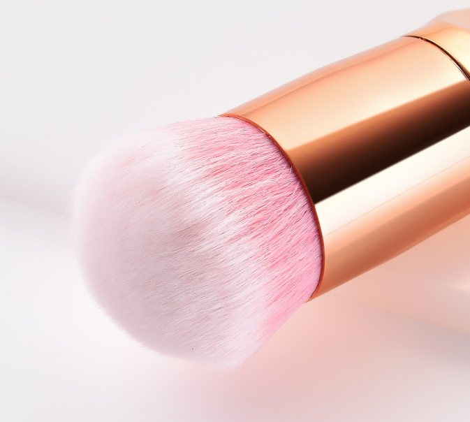 Glowii Rose-Gold Foundation/Powder/Contour Buffer Makeup Brush - Colour ...