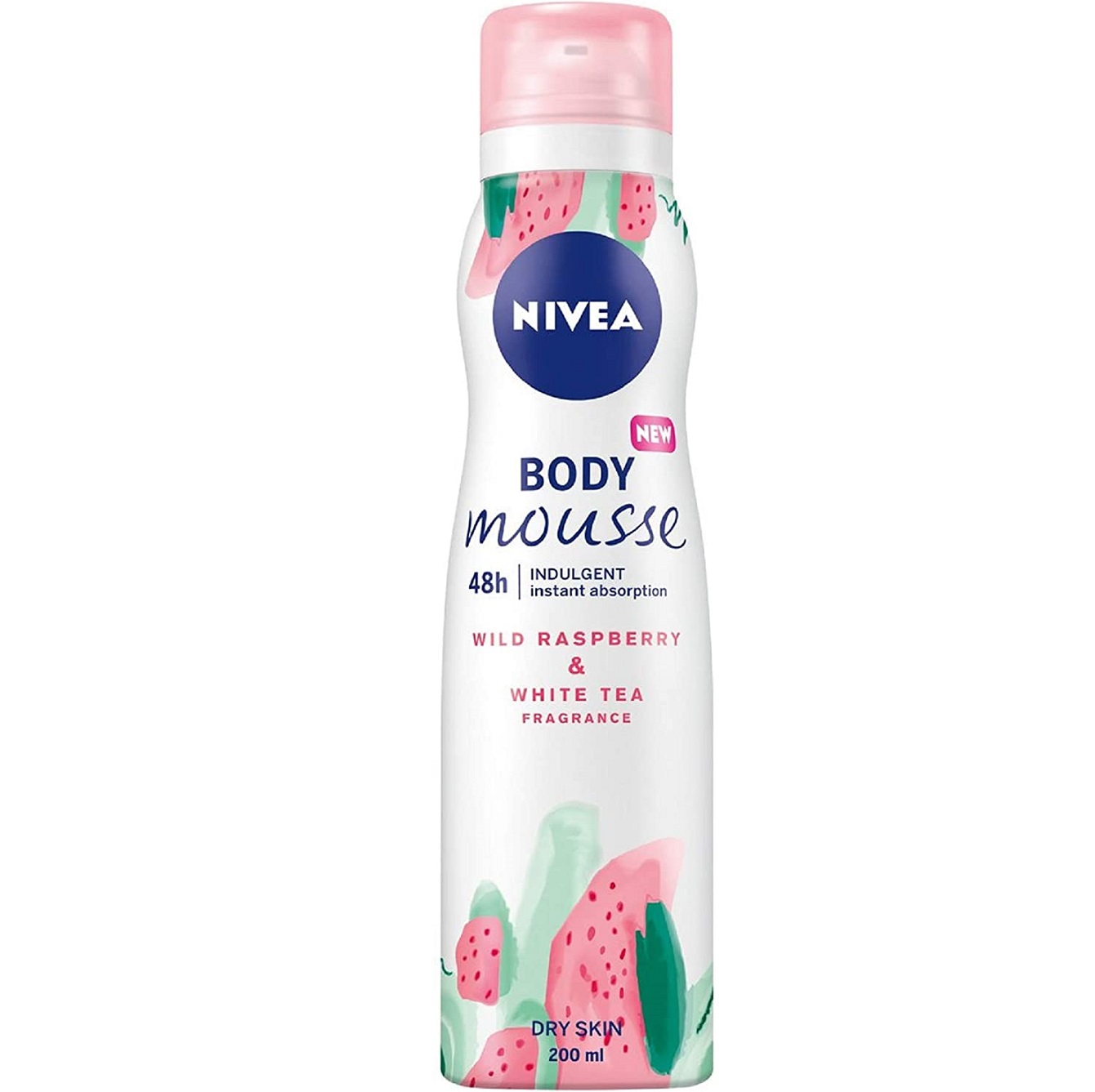 Nivea Body Moisturising Mousse Wild Raspberry & White Tea 200ml ...