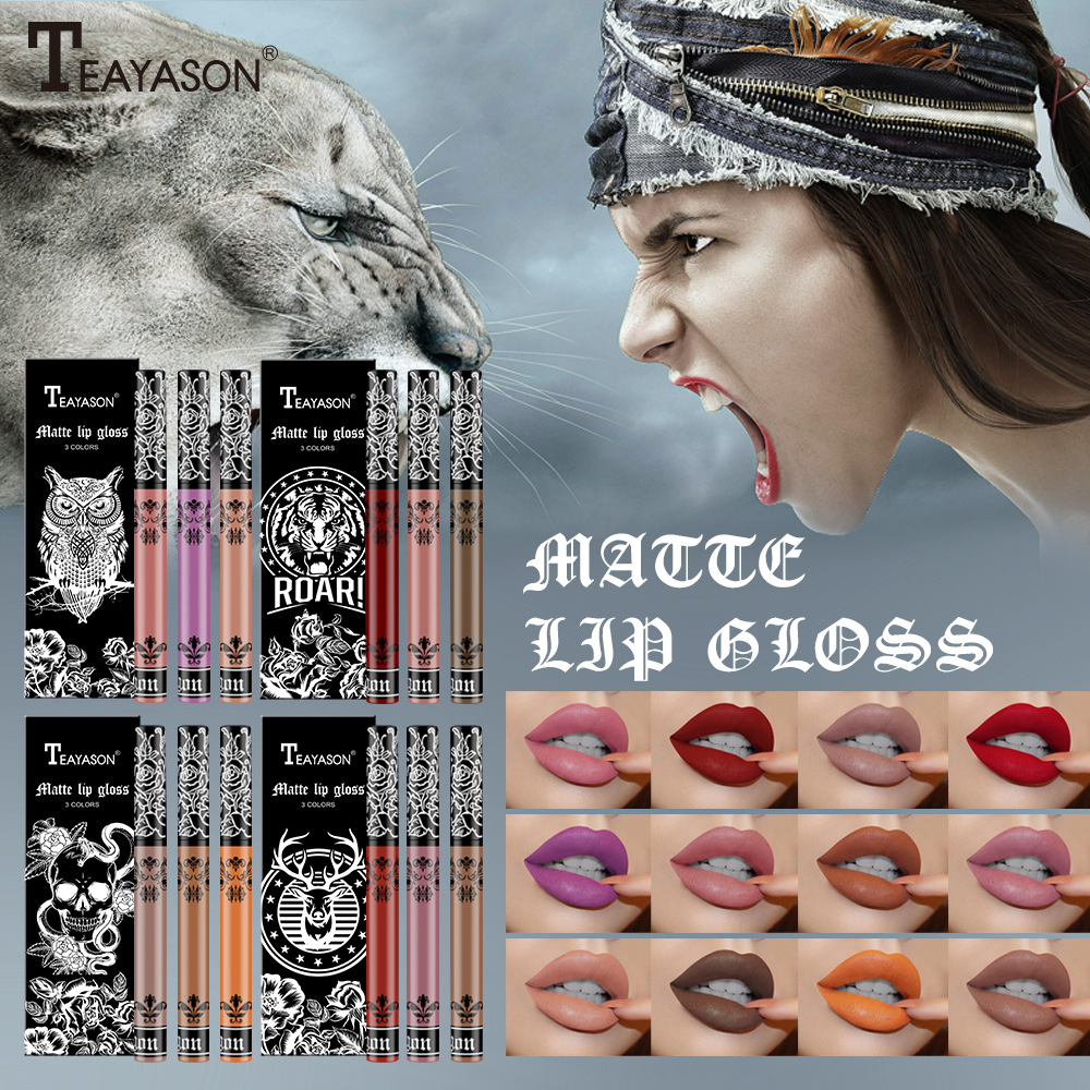 Teayason 3pcs Super Cool Fashion Trends Matte Liquid Lipstick Set ...