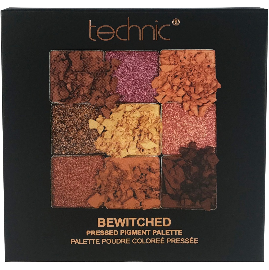Technic 9 Colours Pressed Pigment Eyeshadow Palette - Bewitched 20511 ...