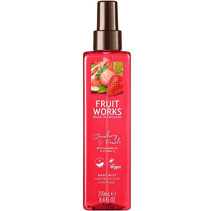 Fruit Works Body Mist 250ml - Strawberry & Pomelo - Colour Zone Cosmetics