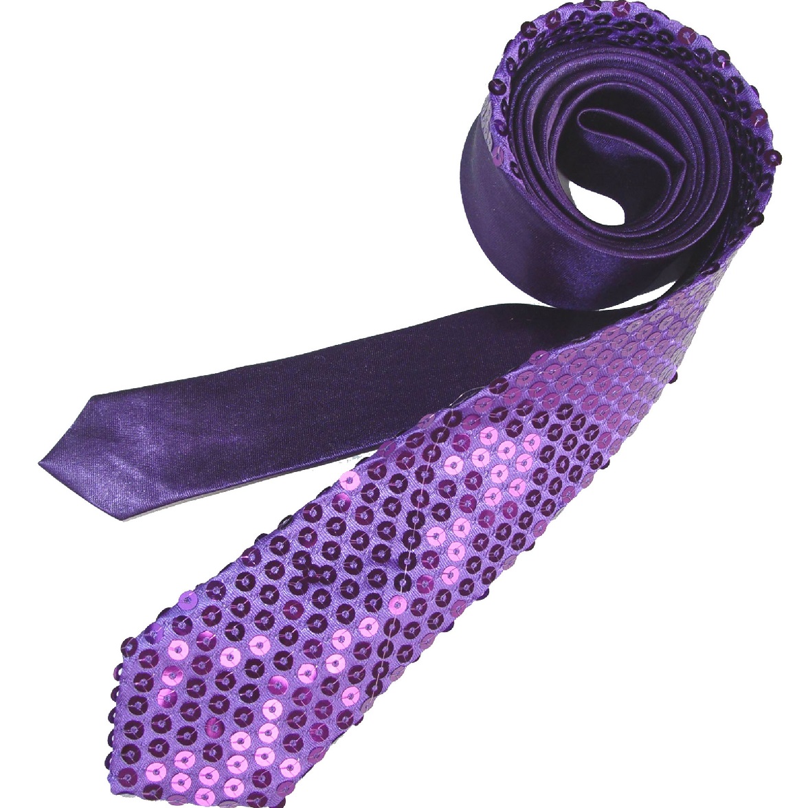 Silky Dark Purple Glitter Tie - Colour Zone Cosmetics