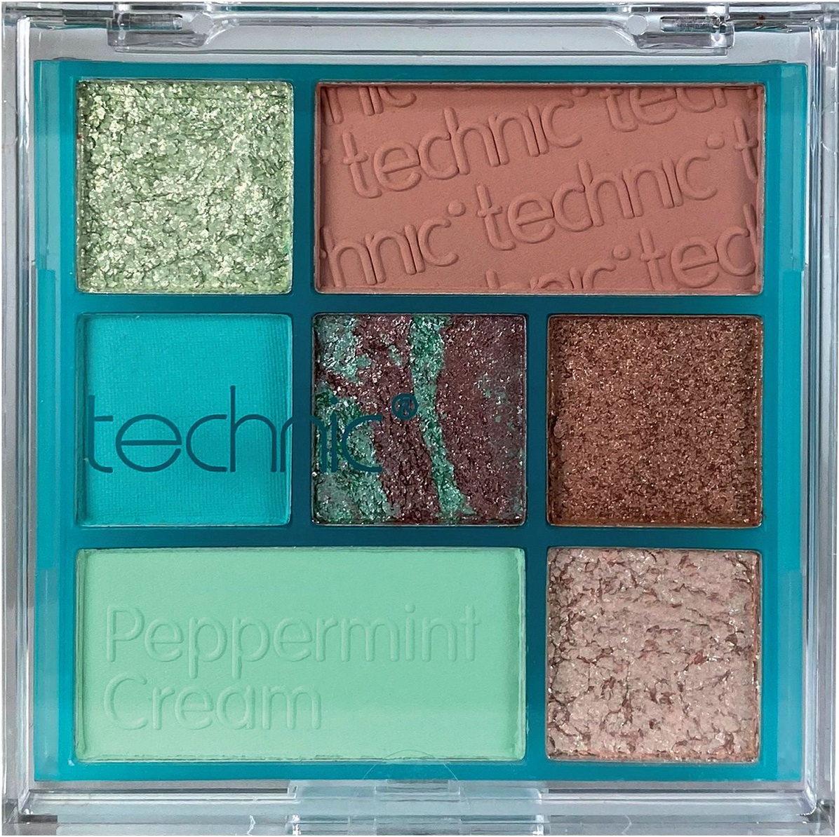 Technic 7 Colours Pressed Pigment Eyeshadow Palette - Peppermint Cream ...