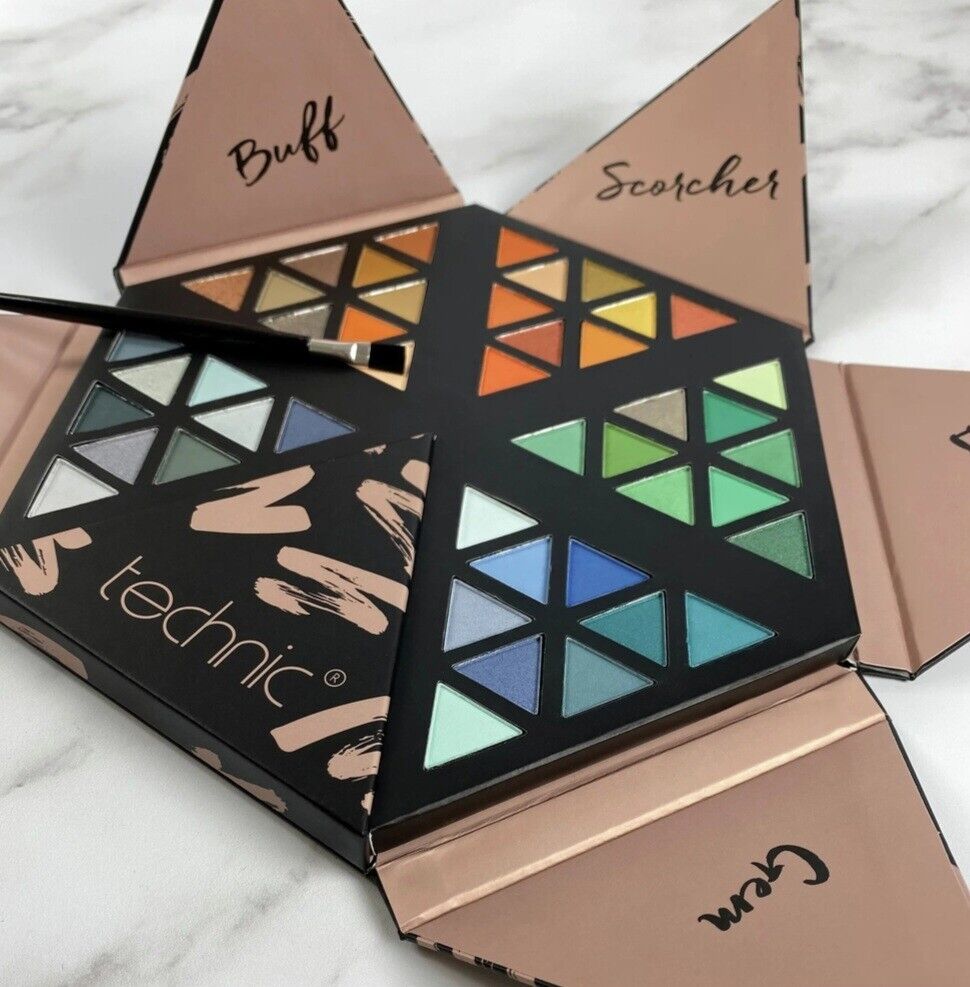 Technic 54 Colours Hexagon Star Eye Palette Gift Set 991238ARG - Colour ...