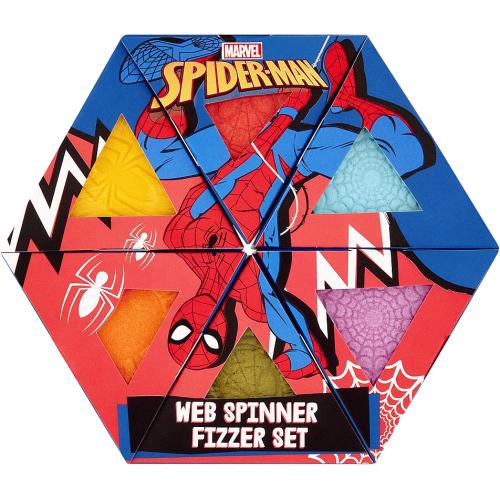 Spiderman Web Spinner Bath Fizzer Gift Set 6 x 25g - Colour Zone Cosmetics
