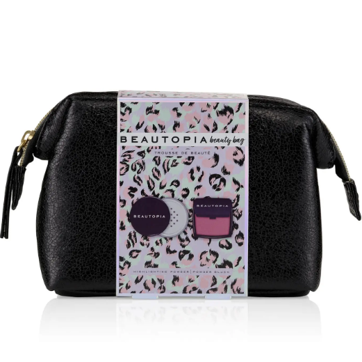 Beautopia Beauty Bag Gift Set (blush, highlighting powder + black ...