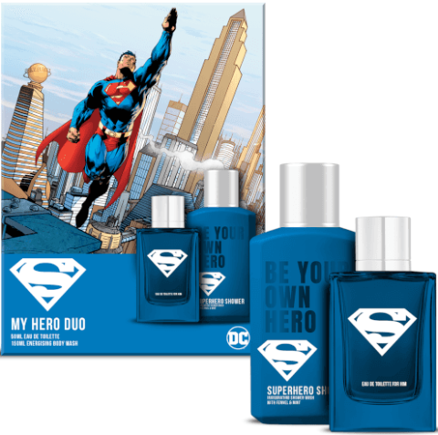 Superman My Hero Duo Gift Set (Eau De Toilette Perfume 50ml & Body Wash ...
