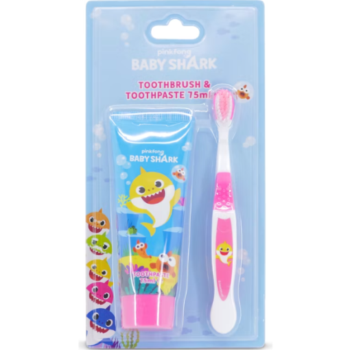Baby Shark Toothbrush & Toothpaste 75ml Set - Colour Zone Cosmetics