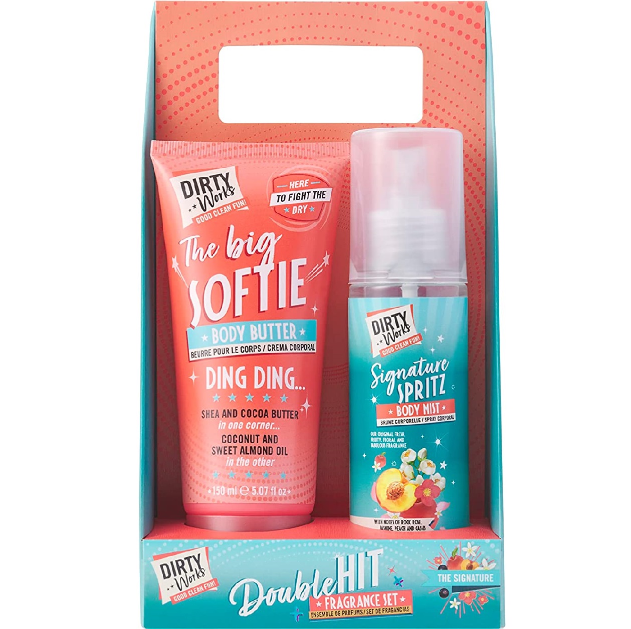 Dirty Works Double Hit Body Butter 150ml & Body Mist 120ml Gift Set ...