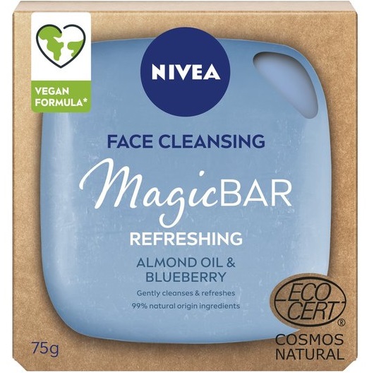 Nivea Magicbar Almond Oil & Blueberry Face Cleansing Bar 75g - Colour ...