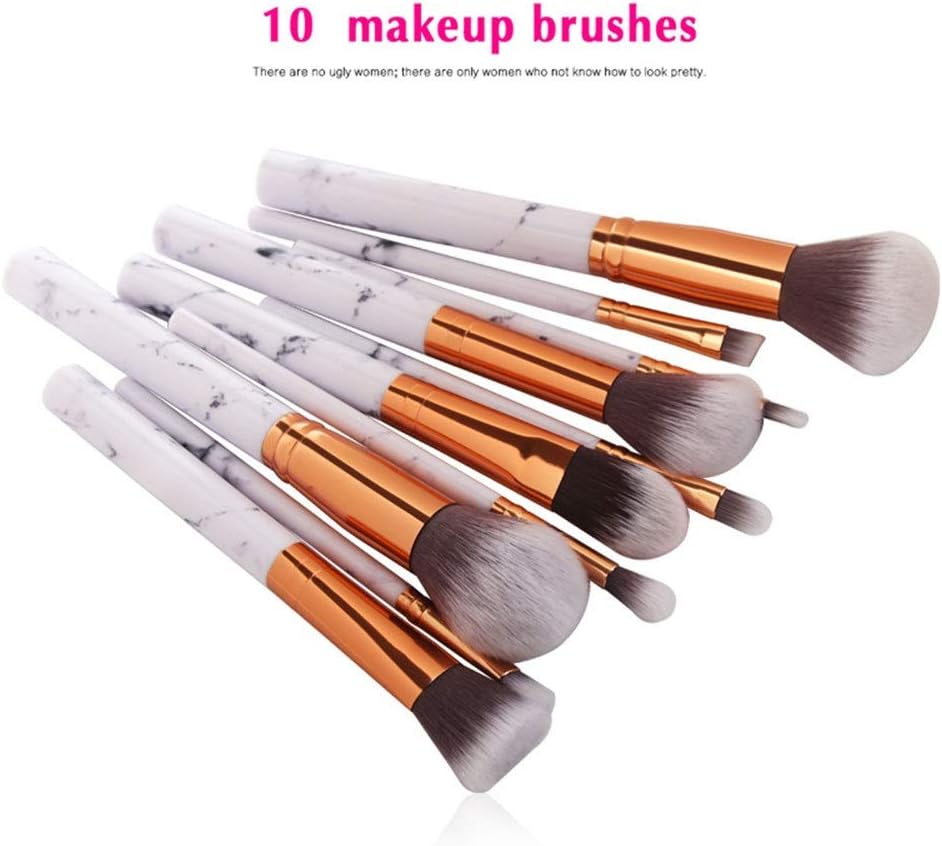 10pcs Marble Makeup Brush Boxed Set - Colour Zone Cosmetics