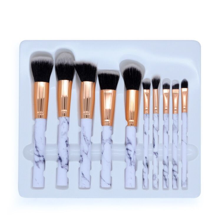 10pcs Marble Makeup Brush Boxed Set (defective packaging) - Colour Zone ...