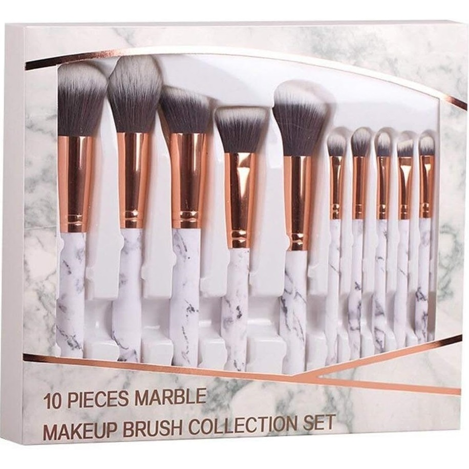 10pcs Marble Makeup Brush Boxed Set (defective packaging) - Colour Zone ...