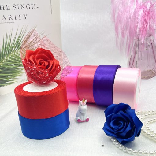 4cm Satin Ribbon 22m Roll (various colours) - Colour Zone Cosmetics