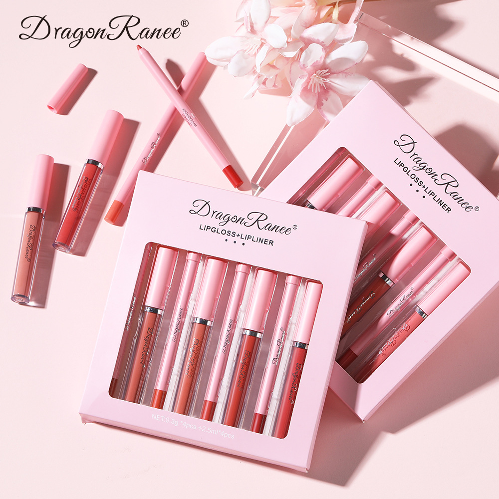 Dragon Ranee 8pcs Lip Liner + Matte Liquid Lipstick Set (various shades ...