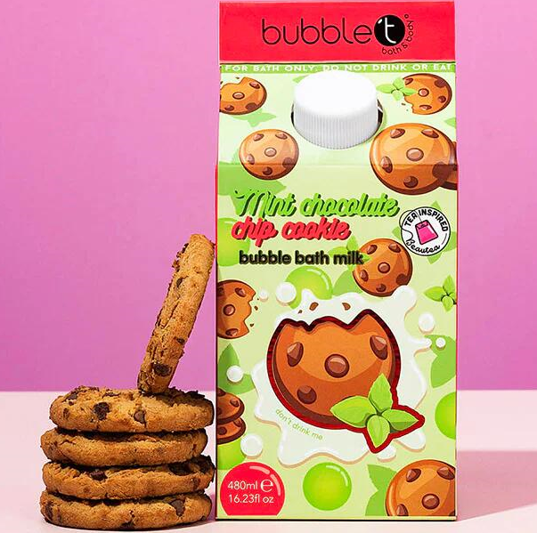 Bubble T Noveltea Mint Chocolate Chip Cookie Bubble Bath Milk 480ml ...