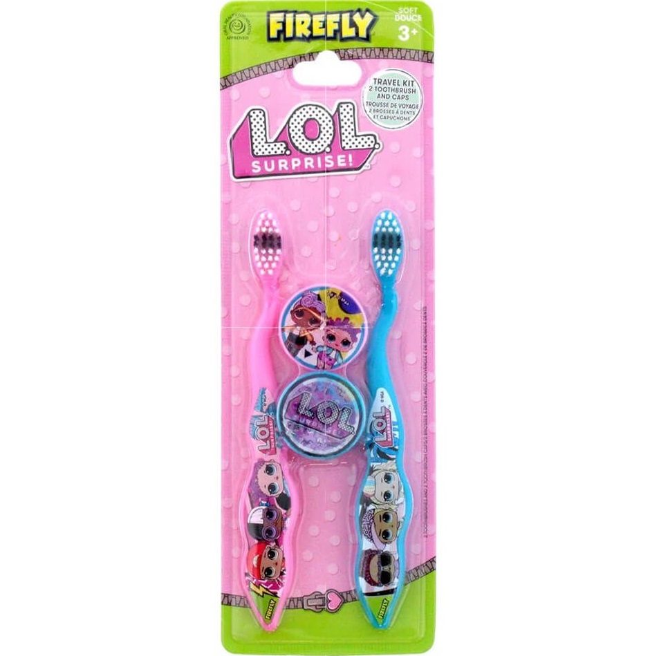 Lol Surprise Toothbrush Twin & Caps - Colour Zone Cosmetics