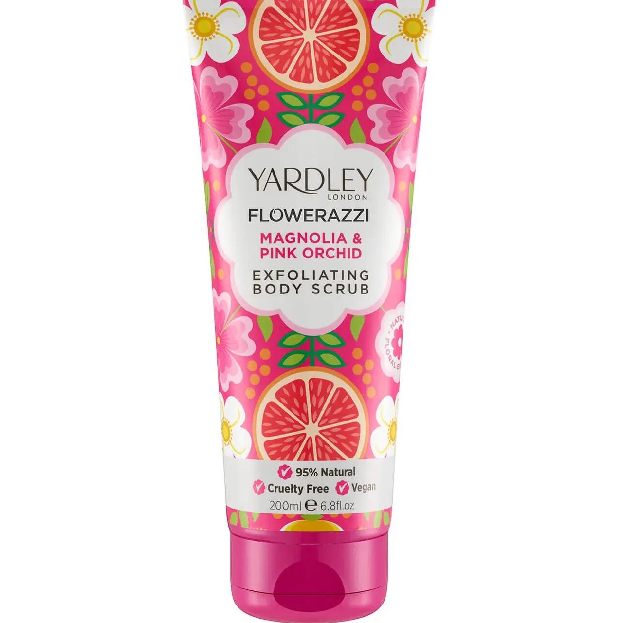Yardley Flowerazzi Magnolia & Pink Orchid Body Scrub 200ml - Colour ...