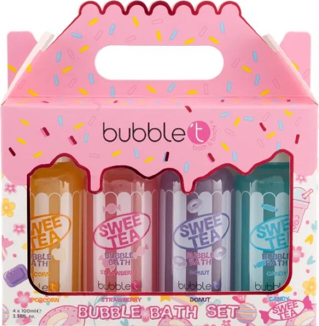 Bubble T Cosmetics Bubble T Sweetea Bubble Bath Gift Set (4 x 100ml ...