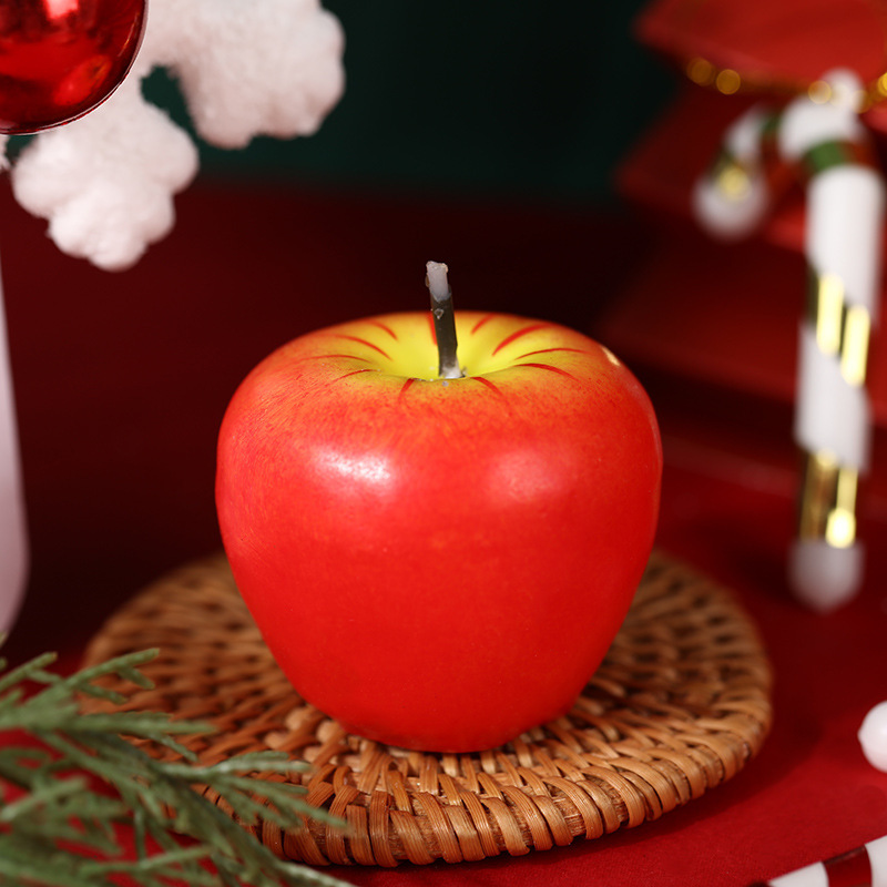 Red Apple Shaped Candle (various sizes) - Colour Zone Cosmetics