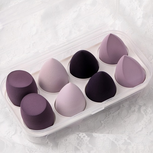 8pcs Makeup Sponge Set - Grapes Purple (defective package） - Colour ...