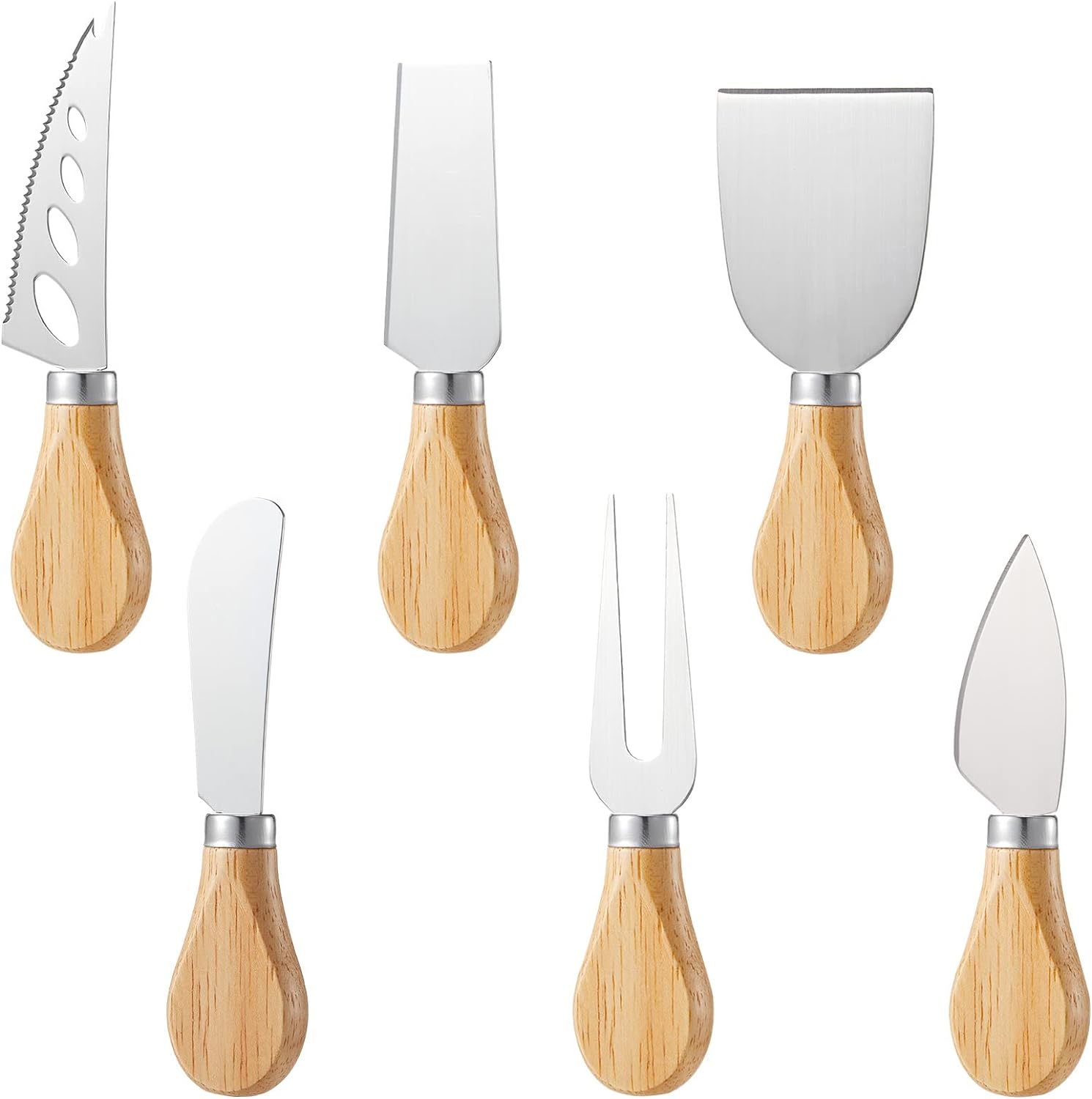 6pcs Cheese Chisel and Knife Boxed Set - Colour Zone Cosmetics