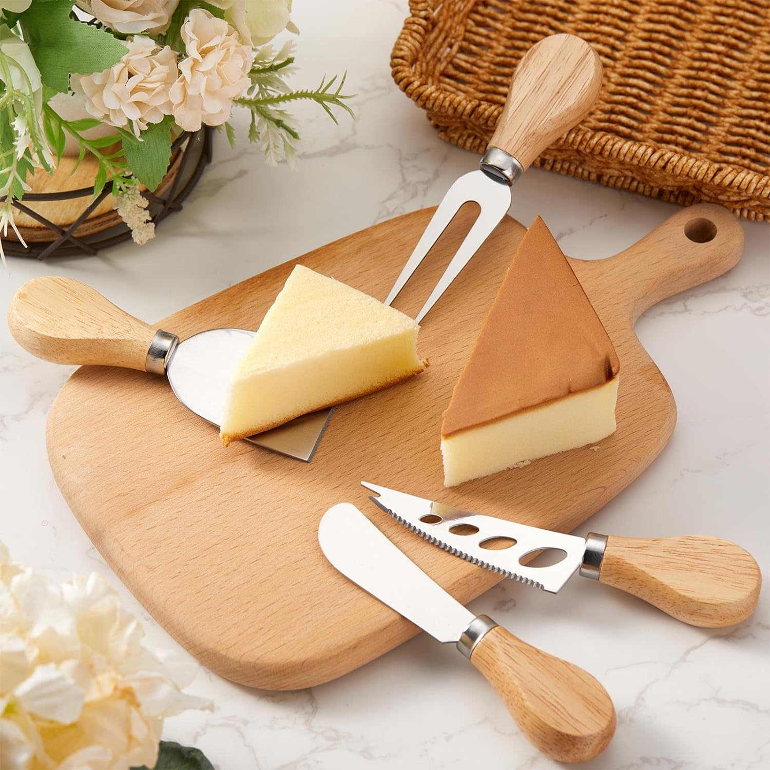 6pcs Cheese Chisel and Knife Boxed Set - Colour Zone Cosmetics